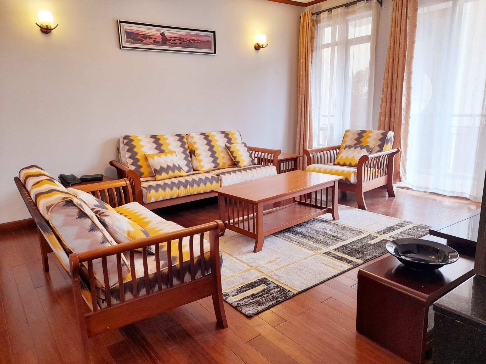 6 SEATER WOODEN OPEN SOFA | Corido Marketplace