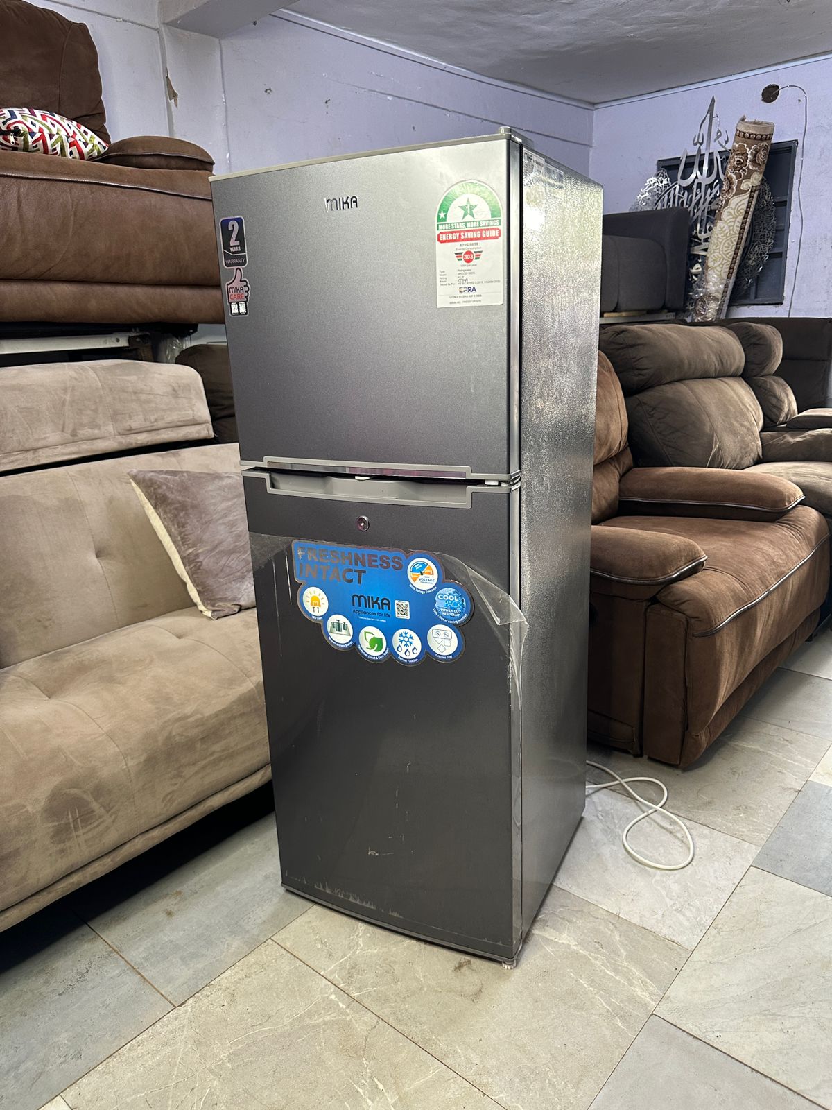 Clean 138L Mika Double Door Fridge For Sale | Corido Marketplace