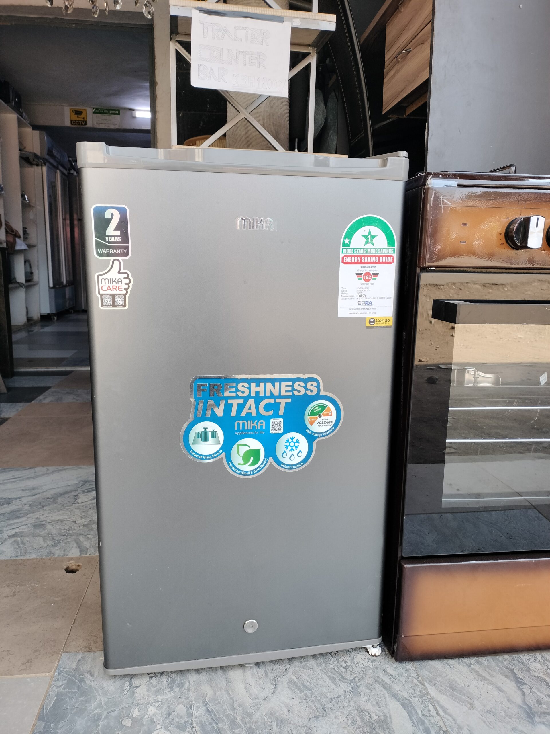 Mika 92L Single Door Fridge | Corido Marketplace