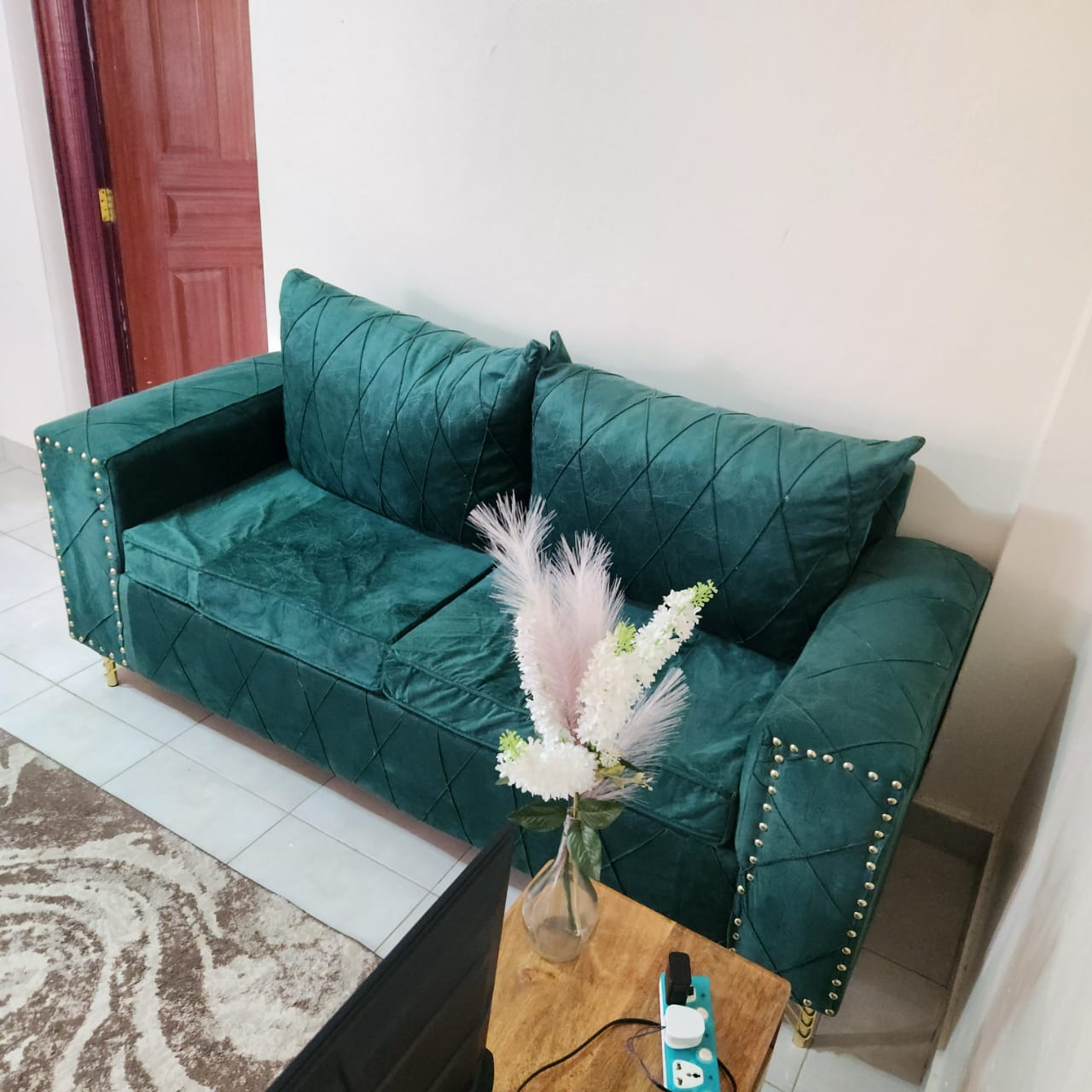 Green Velvet 3-Seater Sofa Set On Sale | Corido Marketplace