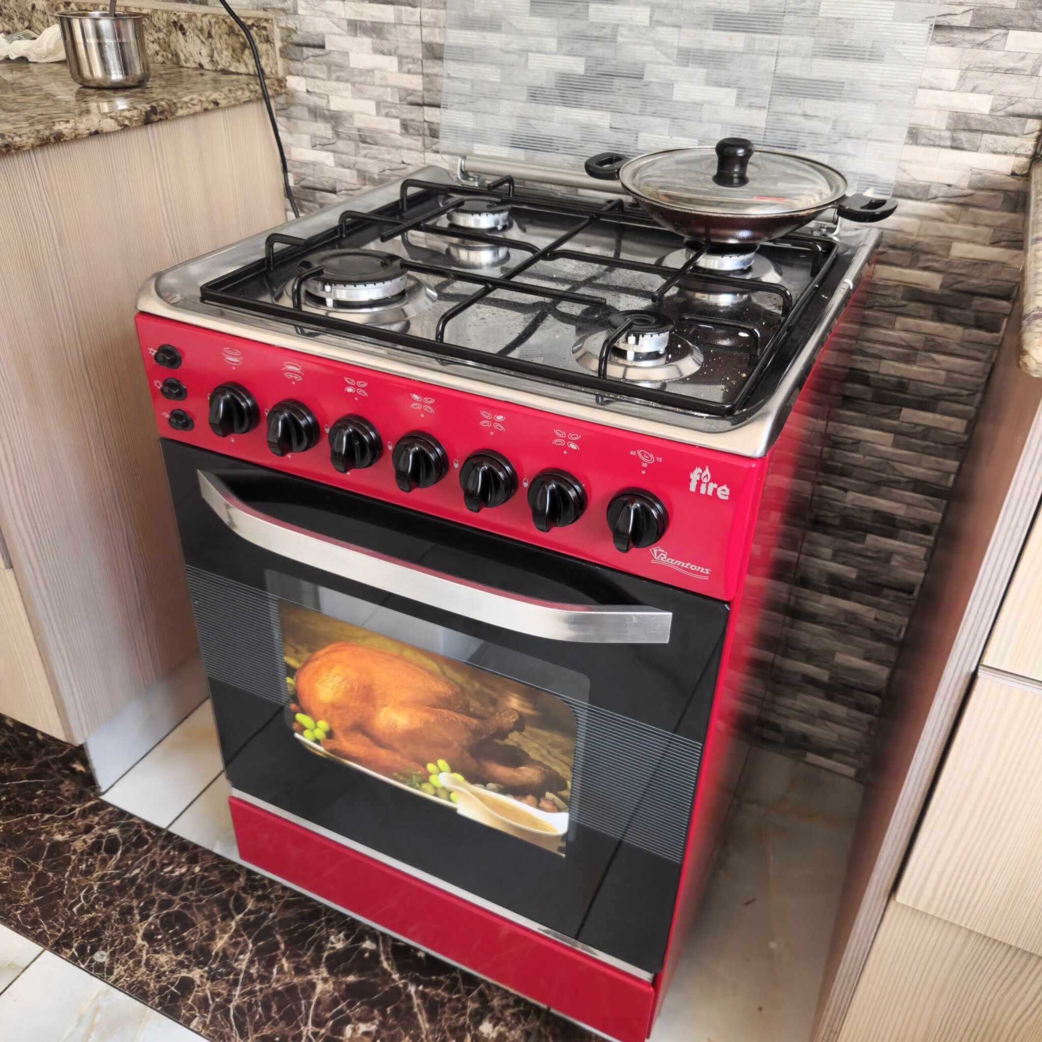 Ramtons 4-Burner Gas Cooker + Oven (Red Edition, Very Clean) | Corido ...