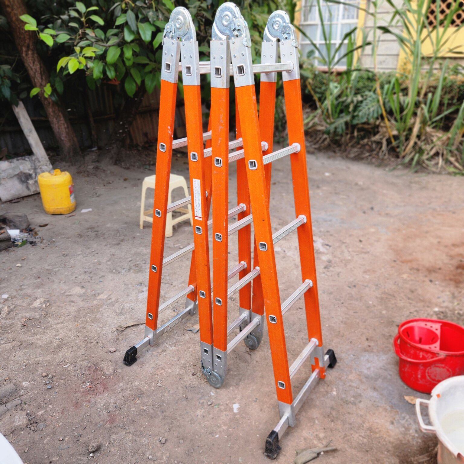 Foldable Multipurpose Ladder (Orange Edition) | Corido Marketplace